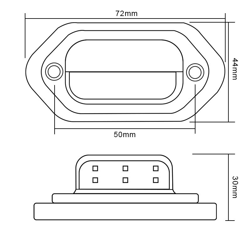 2X Universal LED License Plate Light Tag Assembly Lamp For Truck SUV ...