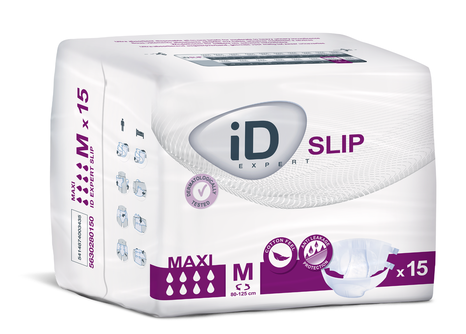iD Expert Slip Maxi - Medium - Case - 6 Packs of 15 Incontinence Slips ...