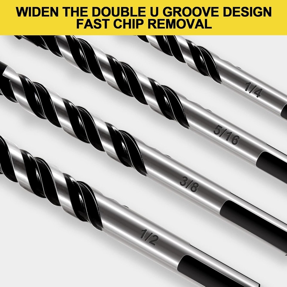 12-PCS Concrete Drill Bit Set & Masonry Drill Bit Set, Cement Drill ...