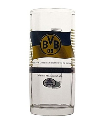 Borussia Dortmund Bierglas Deutscher Meister 1995 Kronen Glas Krug 0,3l ...