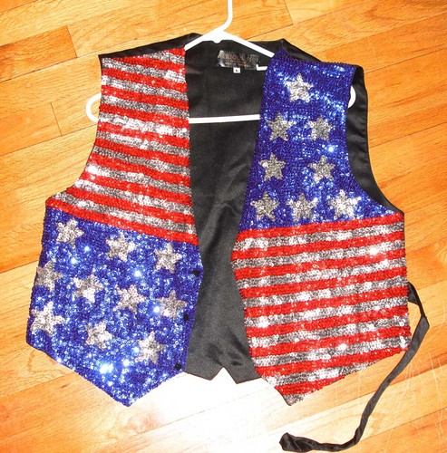 ** AMERICAN FLAG TRUMP Rally Vest Patriotic parade campaign sz L | eBay