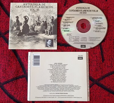 JOSE CEPERO ** Antologia De Cantaores Flamenco Vol. 18 ** 1991 SPAIN CD ...