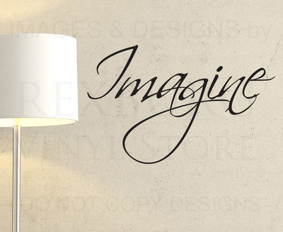 Wall Decal Quote Vinyl Sticker Art Lettering Decoration Imagine ...