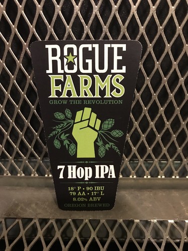ROGUE BREWERY FARMS Oregon ~ RARE 7 HOP IPA Tap ~ Craft Beer Sign ...