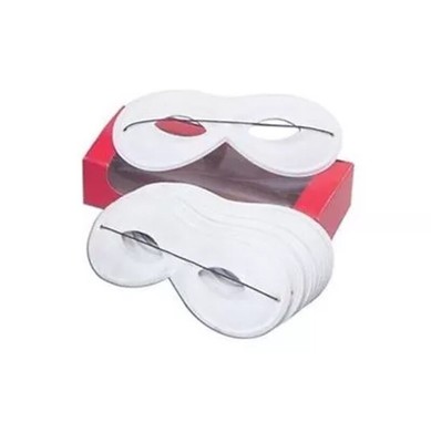 MASQUERADE DOMINO WHITE FACE EYE MASK SUPER HERO BALL COSTUME PARTY ...