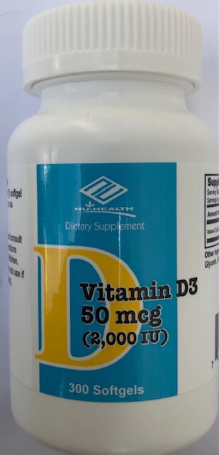 Nu-health Vitamin D3 2000 iu 300 softgels 25077306855| eBay