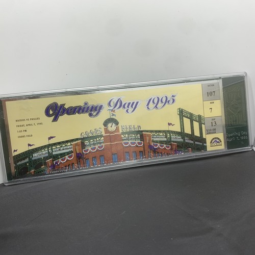 Coors Field Opening Day Commemorative Tickets - April 26, 1995 Two Of ...