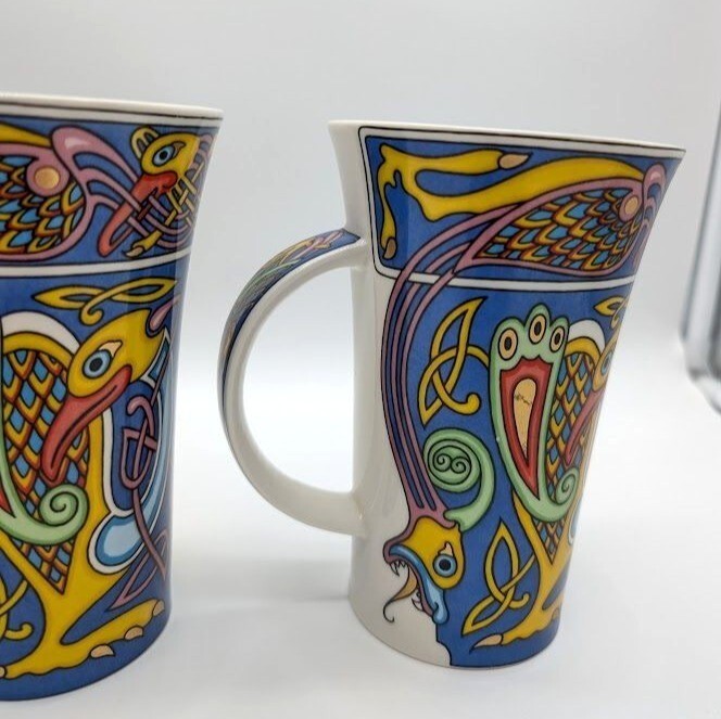 2 Set Dunoon Mugs by Jackie Reynolds Iona Scotland Coffee Tea Stone ...