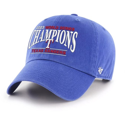 47 Rangers 23 MLB World Series Champs Clean Up Cap Texas Rangers Blue ...