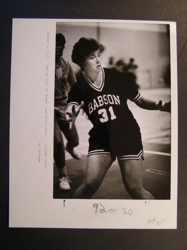 Glossy Press Photo 1988 Heather Rasch Babson College Basketball Player ...