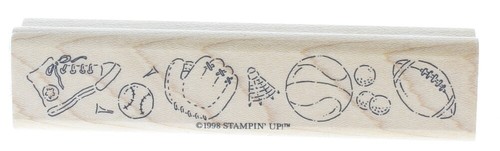 Stamping Up 1998 Sports Themed Wooden Rubber Stamp | eBay