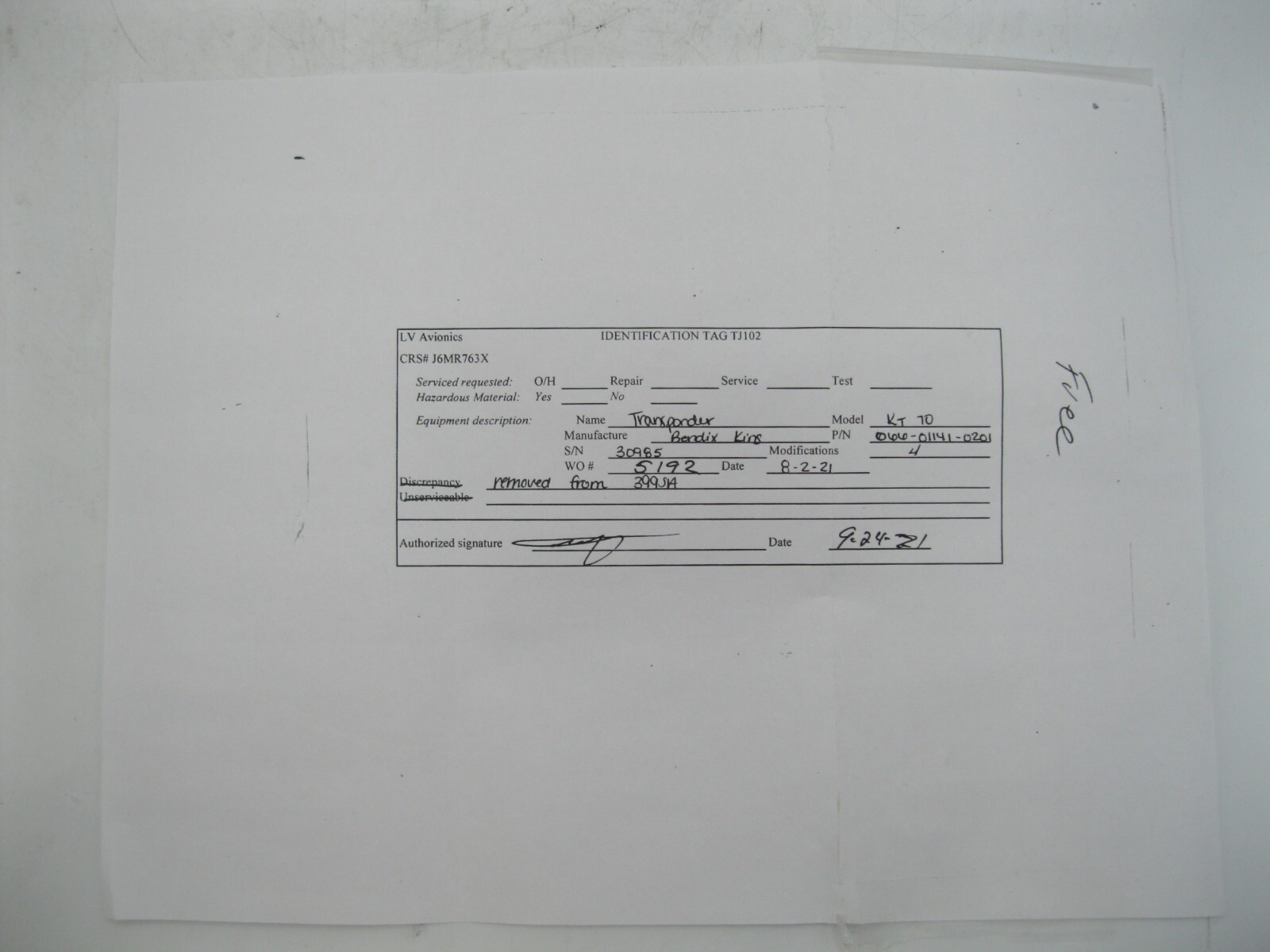 BENDIX KING KT 70 MODE ATC TRANSPONDER PN: 066-01141-0201 | eBay