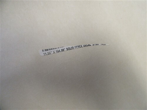 SHARPLINE FENCE DECAL PAIR (2) PORT & STARBOARD CREAM 105" X 11 1/2 ...