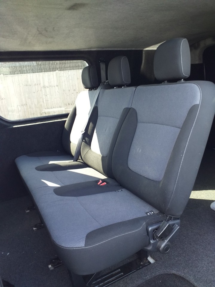 Row of 3 van back seats from renault traffic also fits other vans | eBay UK