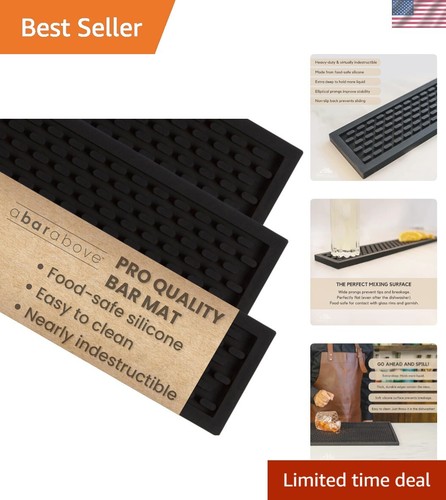 Premium Heavy Duty Bar Mat – Food-Safe Silicone Mat – Bar Mats for ...