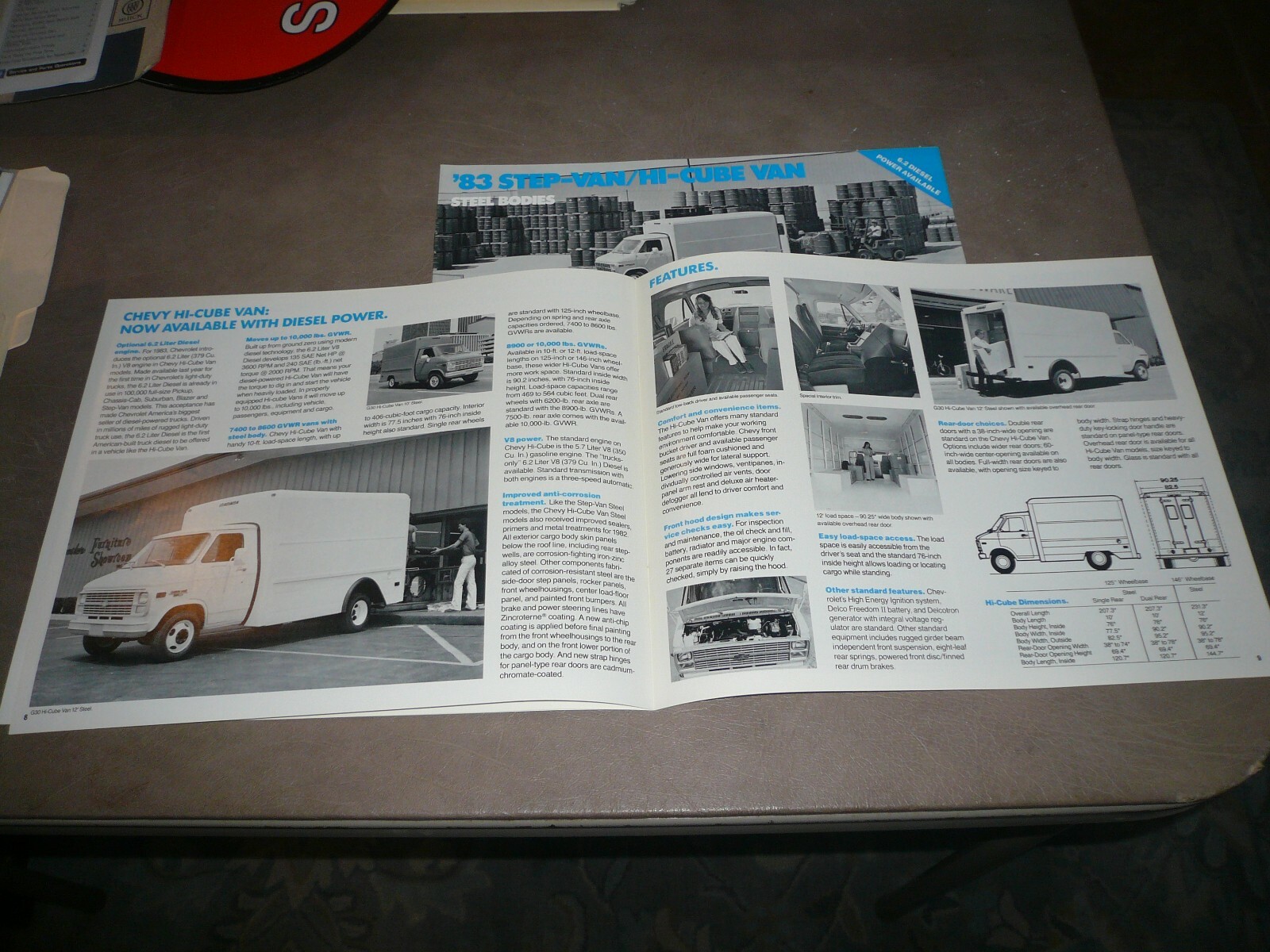 1983 Chevrolet Step-Van Hi-Cube Van Sales Brochure - Original - Two for ...