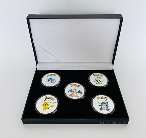 Pokemon Charizard Plata Coleccionable Monedas Tarjeta Regalo Set ...