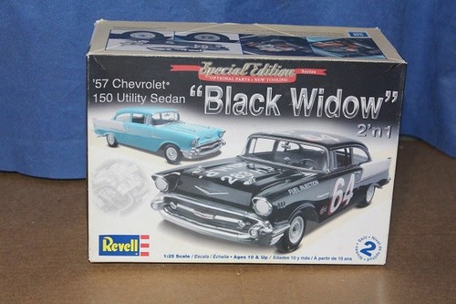 Revelle 1957 Chevy 150 Utility Sedan 2n1 Model Kit, 1:25 Complete Open ...