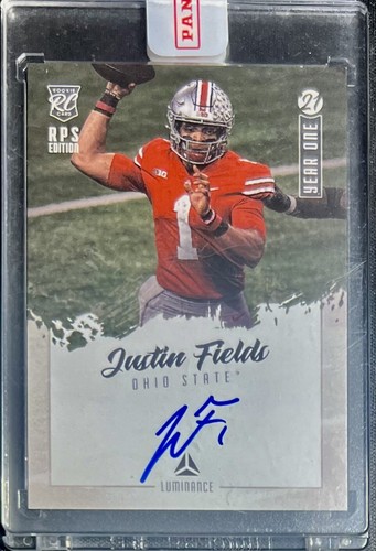 Justin Fields 2021 Panini Luminance Year One Rookie Autograph Ohio ...