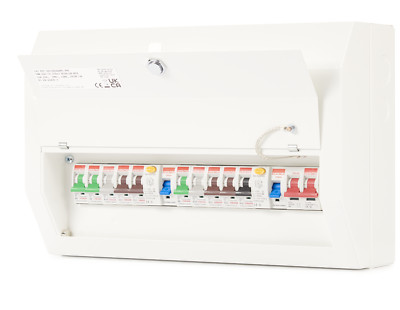 Contactum 10 Way Consumer Unit 63A ISO Incomer +2 RCD Type A ...