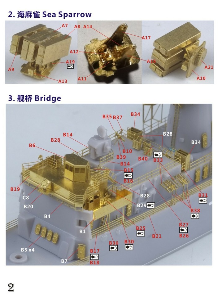 Fivestar PE 1/700 US Navy Knox Class Frigate Upgrade Set for AFV CLUB ...