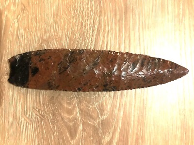 Obsidian knife blade, primitive weapon, mahogany, DIY ancient knife 6 ...