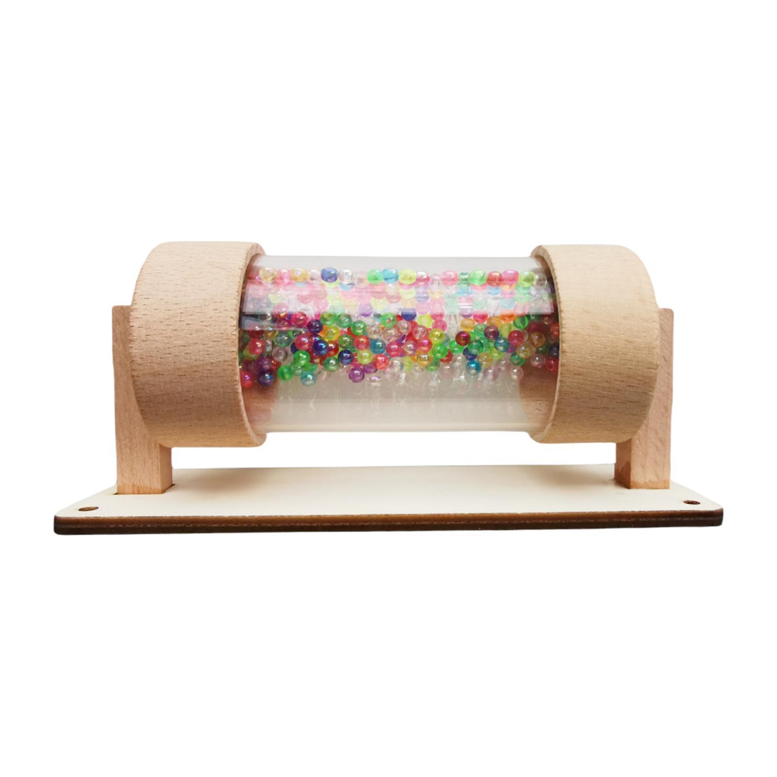 Wooden Baby Rainmaker Toy DIY Wooden Rattle for Kids Plane Toy Children ...