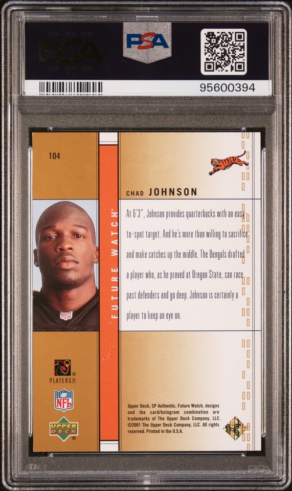 2001 SP AUTHENTIC GOLD #104 CHAD JOHNSON ROOKIE RC /100 PSA 8 | eBay