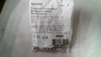 SQUARE D 9001-KA2 FINGERSAFE CONTACT BLOCK 88001 SER.K -FREE SHIPPING ...