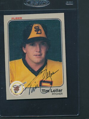 1983 Fleer #365 Tim Lollar Padres Signed Auto *42773 | eBay