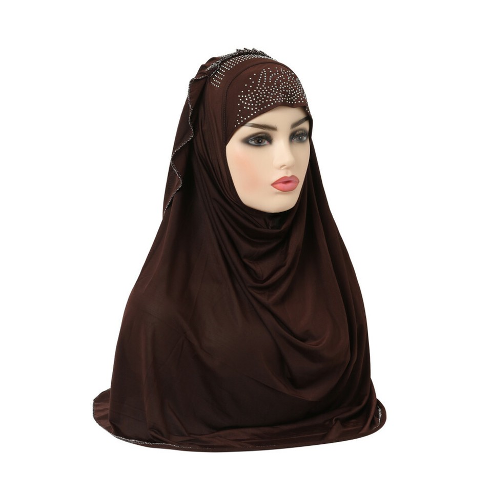 One Piece Amira Muslim Women Turban Hijab Islamic Head Scarf Pull On ...