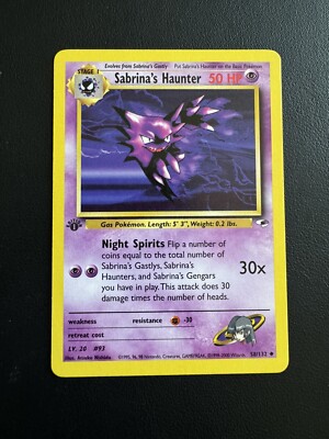 POKÉMON TCG SABRINA HAUNTER 58/132 GYM HEROES 1ST EDITION UNCOMMON!! | eBay