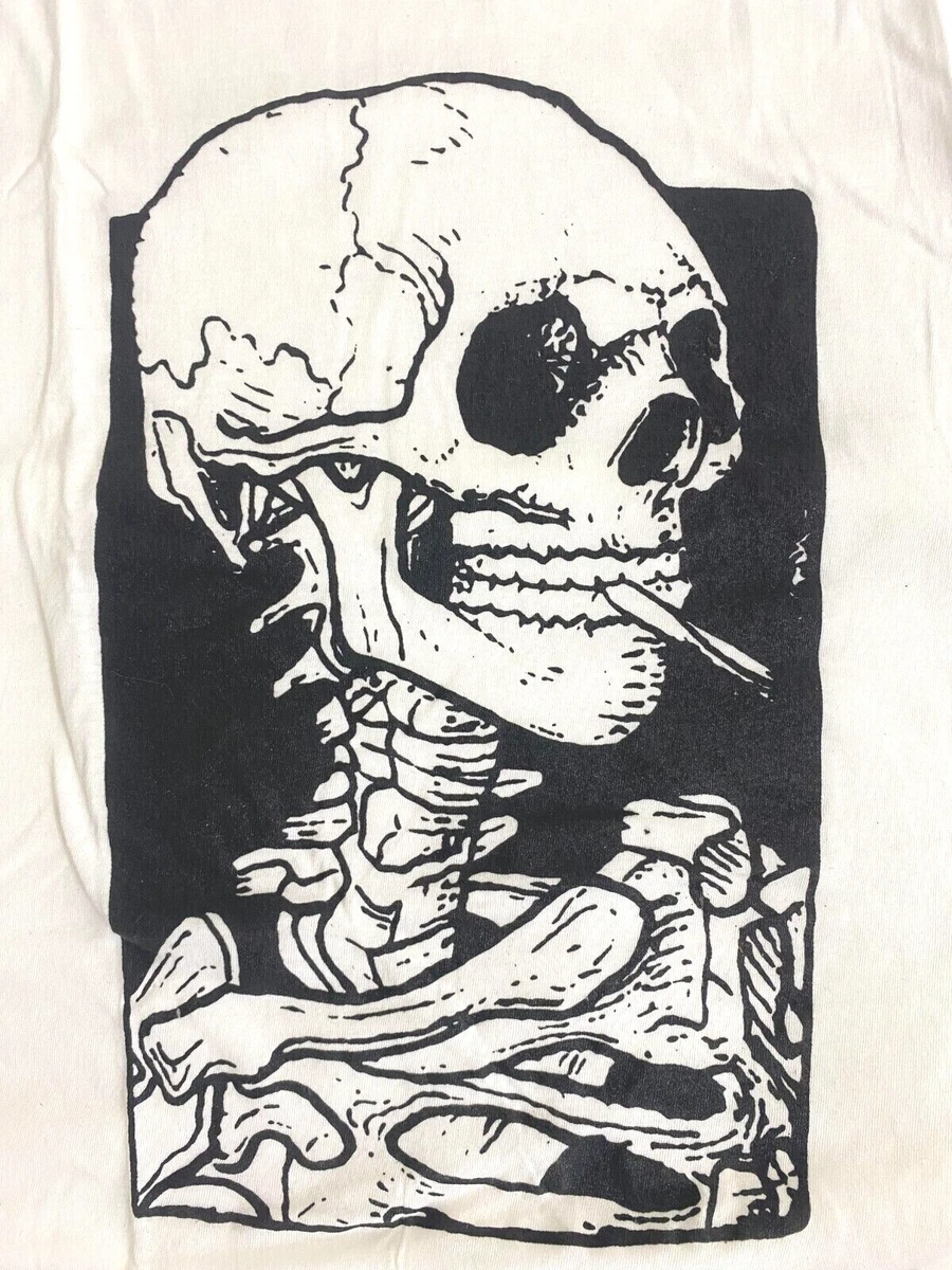 Skeleton Smoking A Cigarette Drawing