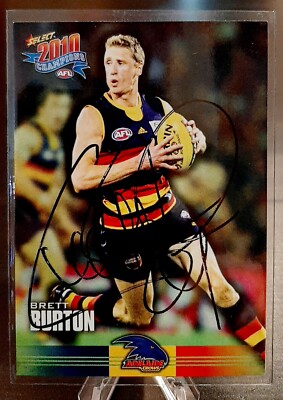 Brett Burton - signed - 2010 Select Champions card - Adelaide Crows ...