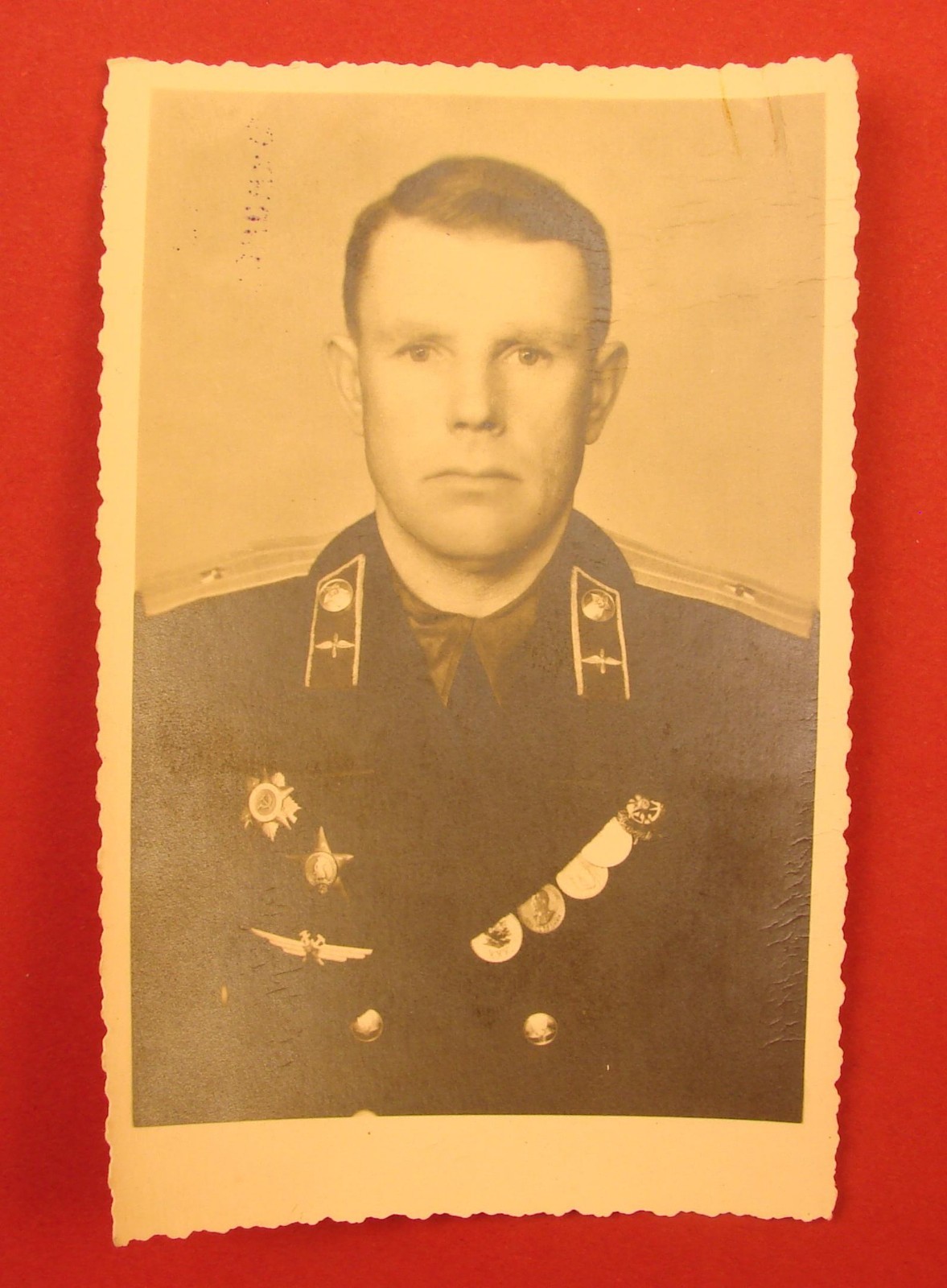 ORIGINAL Soviet Air Force Officer Photo WW2 Orders Medals & Wings on ...