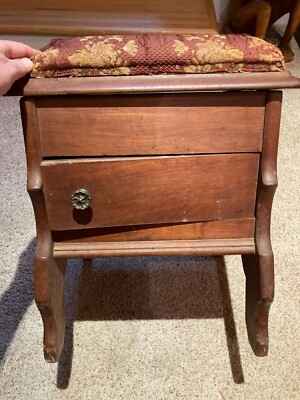 Antique Victorian Udell Portable Cobbler Bench Shoe Shine Caddy Stool ...