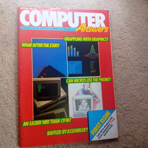 Vintage Computer Answers Magazine Nov - Dec 1982 Issue # 1 | eBay UK
