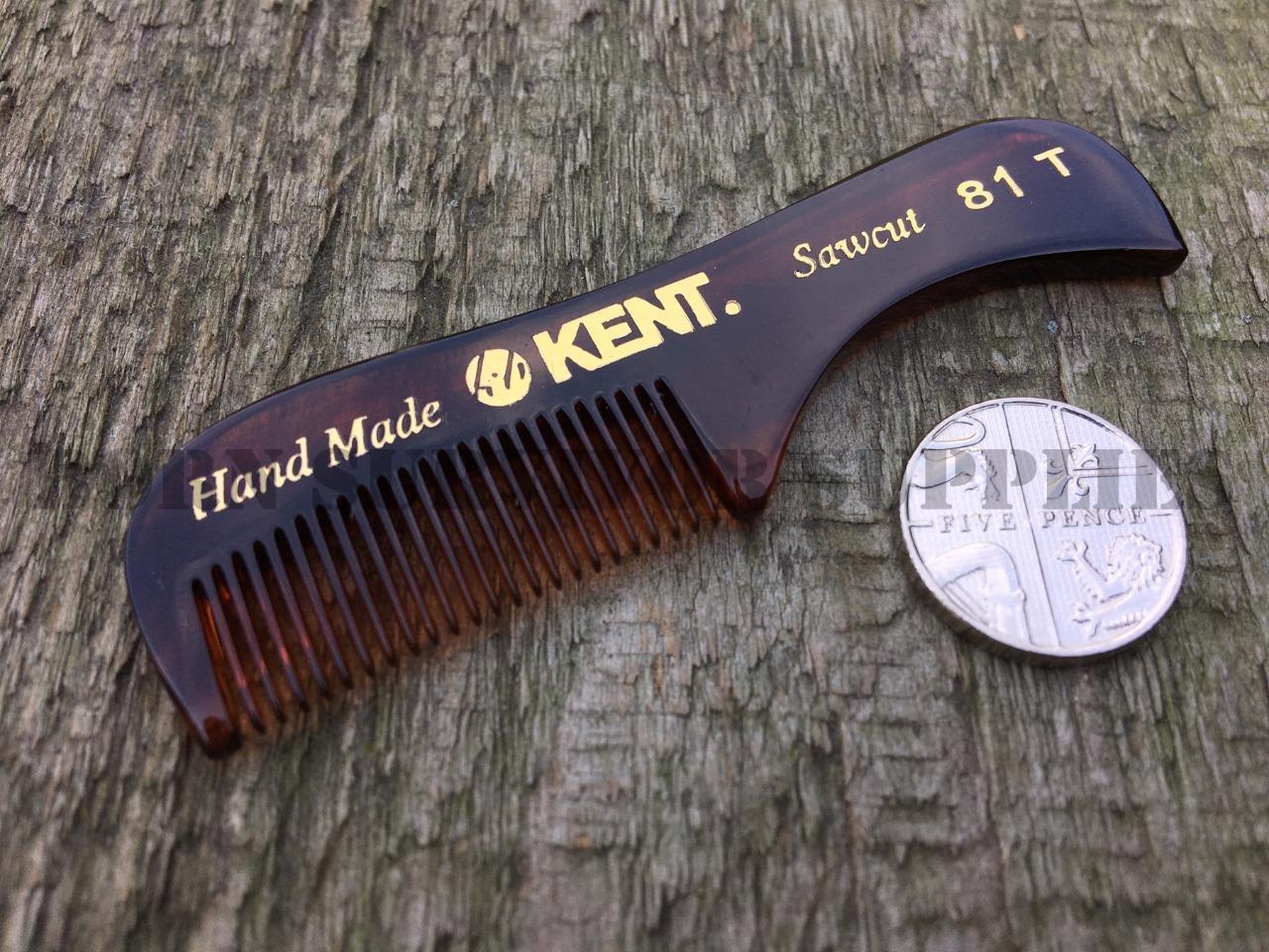 Kent Handmade Moustache & Beard Comb 81T Pocket Sized EDC Brush Gents ...