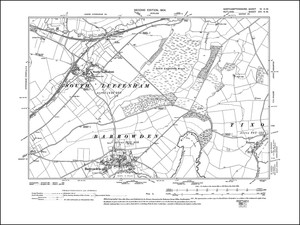 Barrowden, South Luffenham, old map Rutland 1904: 14NW repro | eBay