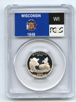 2004 S 25C Silver Wisconsin Quarter PCGS PR70DCAM | eBay