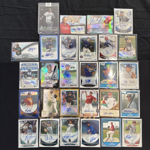 Topps Bowman Baseball Auto 28 Card Lot Various Years 1st Bowman ...