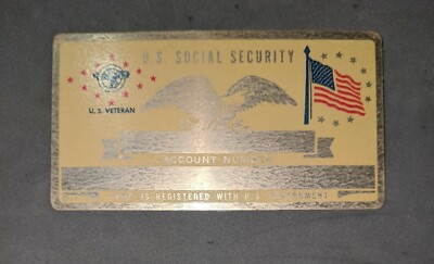 Engraving - Metal Social Security Card