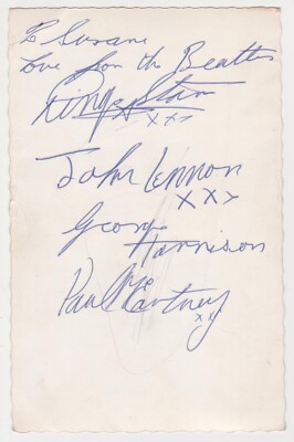 RINGO STARR signed Beatles autographs John Lennon Paul McCartney George ...