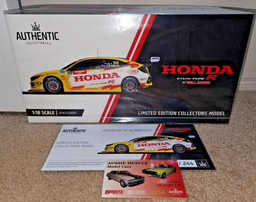 1:18 Authentic Honda Civic Type R 50 Tony D'Alberto TCR 2022 ...