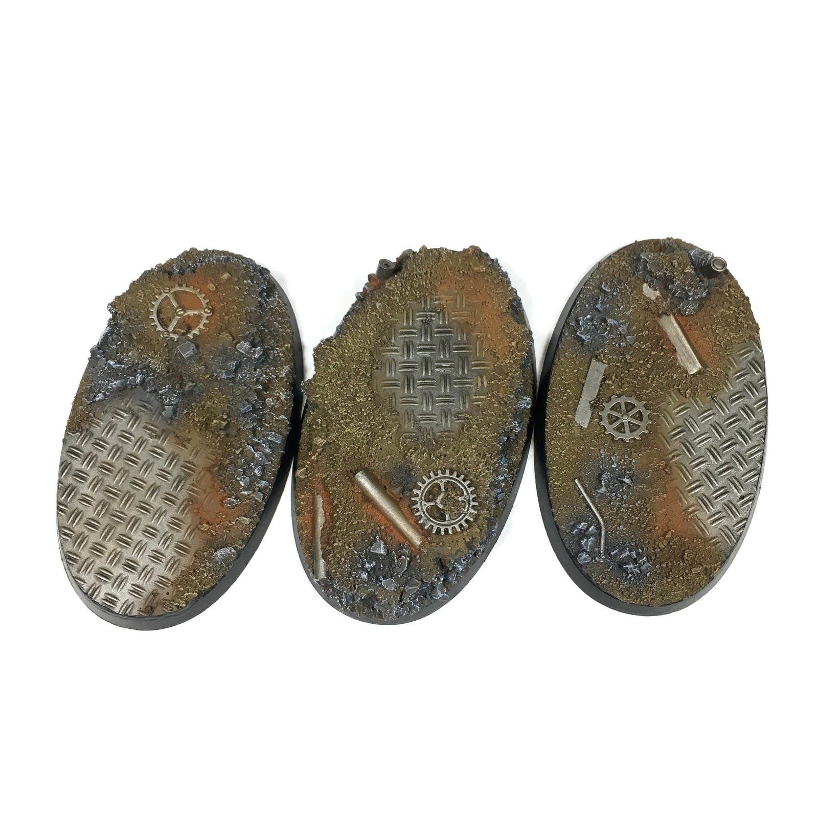 75mm Bases Painted RUINED FACTORY for Warhammer 40K and RPG Miniatures ...