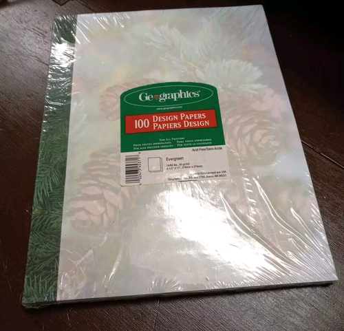 Geographics Design Paper Evergreen 100 Acid Free 8.5" x 11" Sheets Pine ...