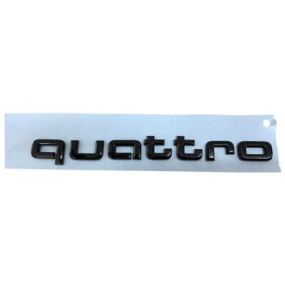 Original Audi Black Edition Emblem Lettering Logo Black QUATTRO | eBay