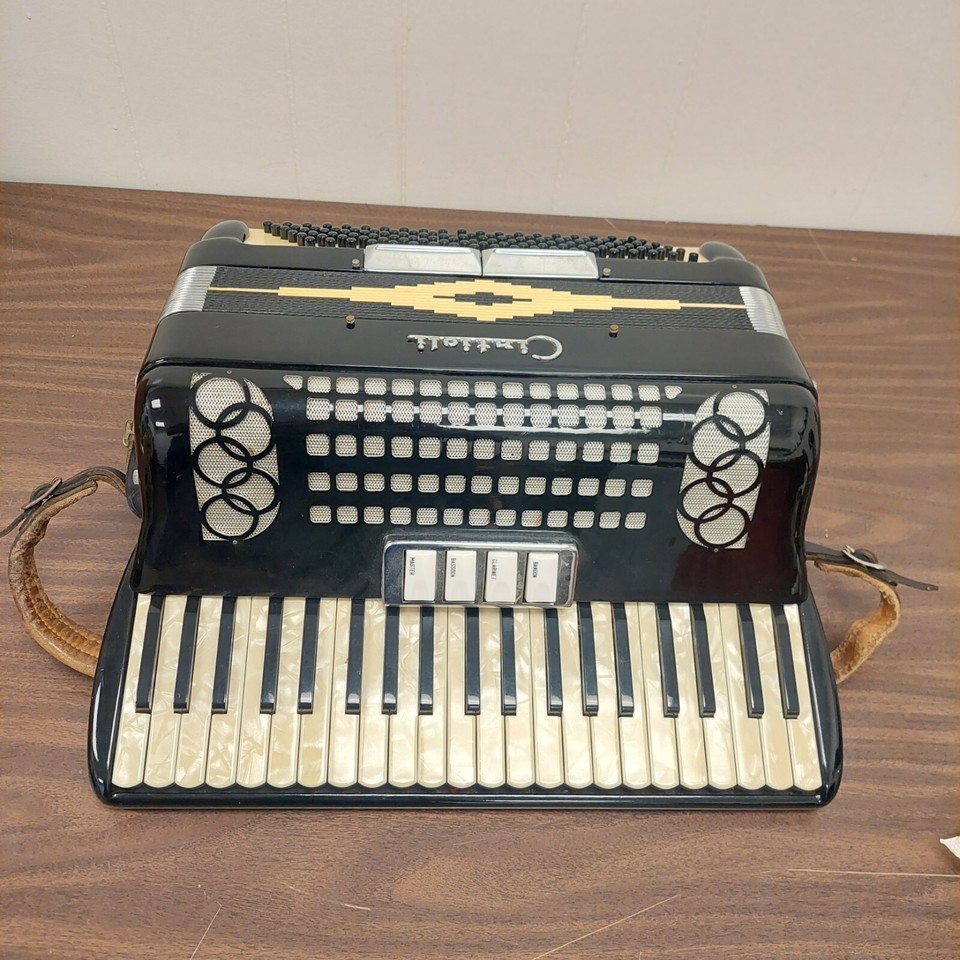 Vintage Cintioli Accordion Made In Italy w Case Rare Beautiful! Music ...