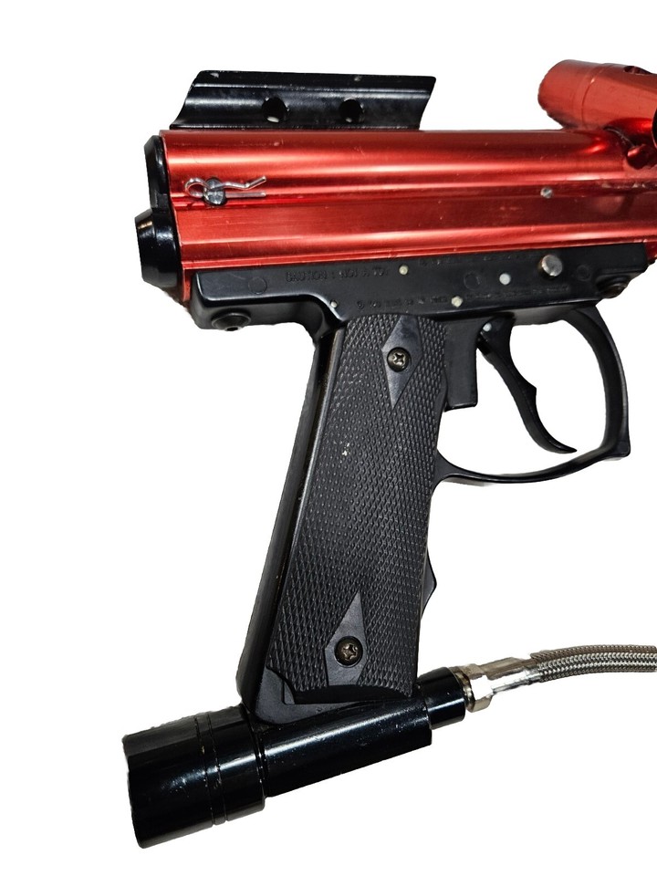 Red Java Spyder Compact Deluxe Paintball Gun & Barrel + Gas Thru ...