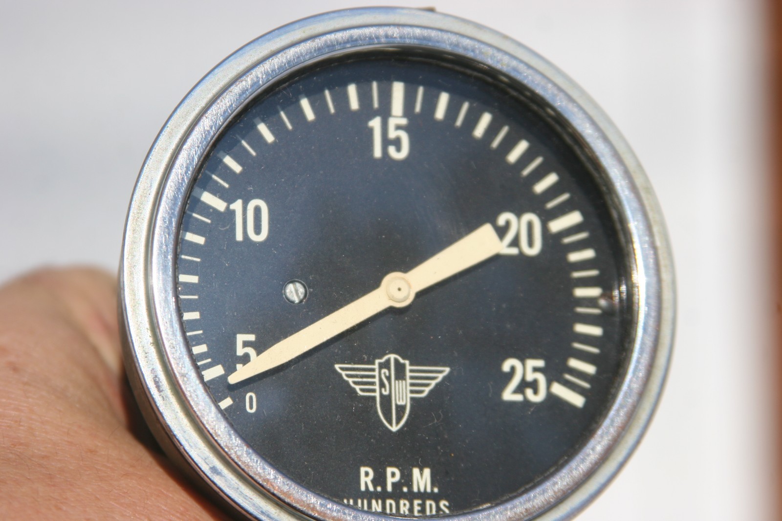 Stewart Warner Vintage Electrical Wings Tachometer 2500 RPMs - Model ...
